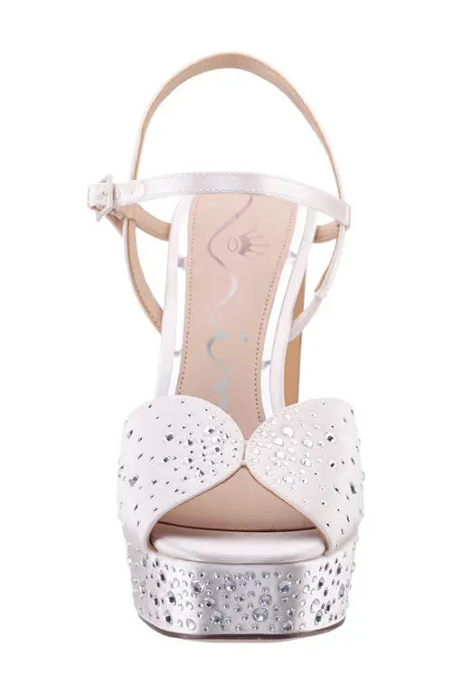 Nina Addison Slingback Platform Sandals - Ivory