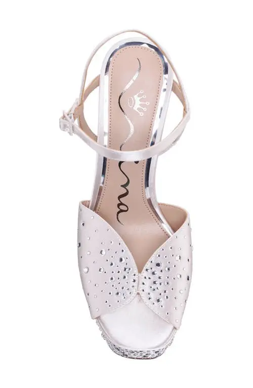 Nina Addison Slingback Platform Sandals - Ivory