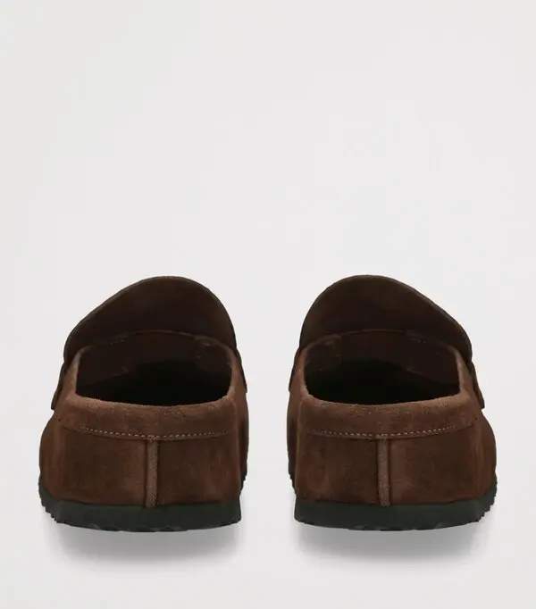 BIRKENSTOCK Suede Naples Wrapped Clogs - Brown