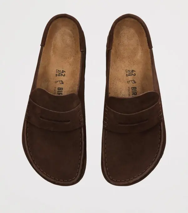 BIRKENSTOCK Suede Naples Wrapped Clogs - Brown