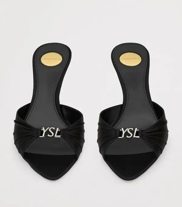 Saint Laurent Satin Jerry Heeled Mules 60