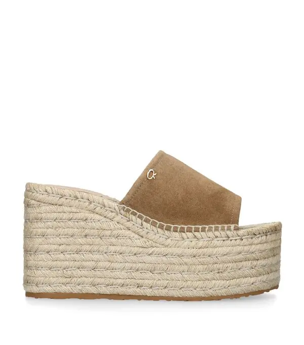 GIANVITO ROSSI Suede Wedge Sandals