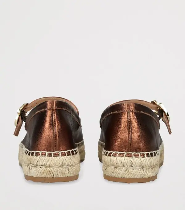 GIANVITO ROSSI Elda Leather Ballet Flats