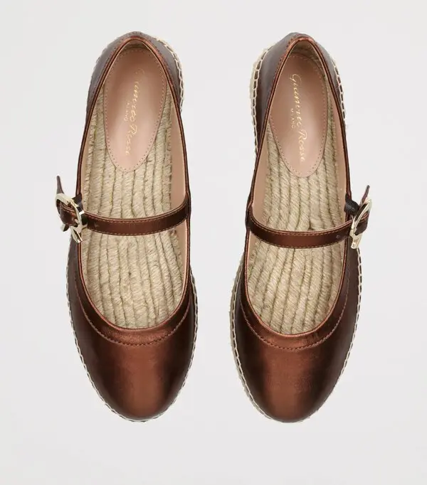 GIANVITO ROSSI Elda Leather Ballet Flats