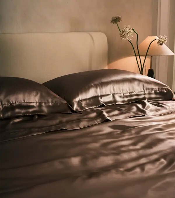 Gingerlily Silk Mocha Super King Fitted Sheet