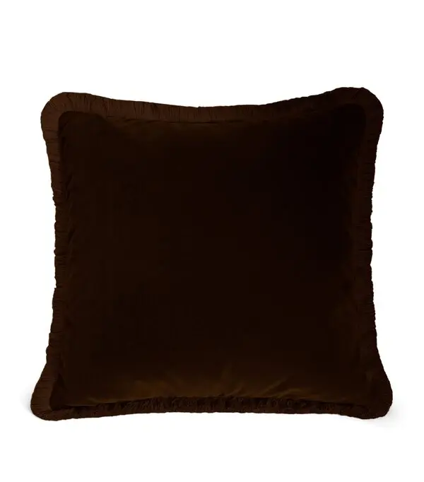 SOHO HOME Velvet Margeaux Cushion - Brown