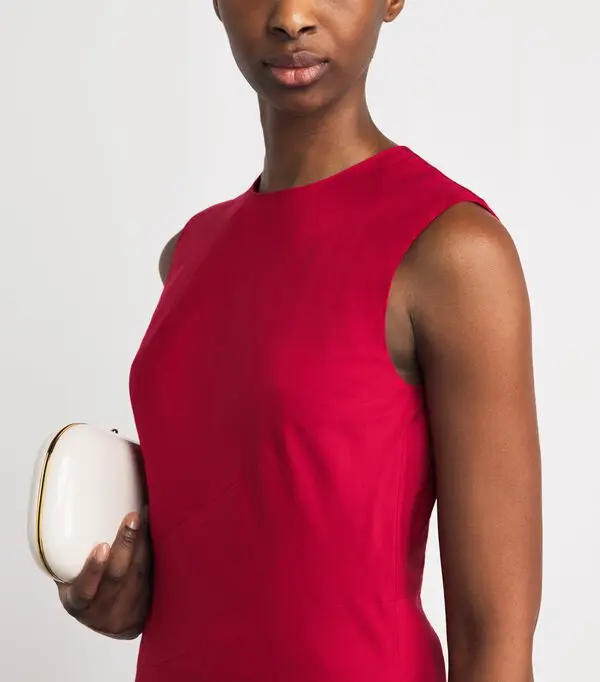 Tory Burch Cotton-silk Asymmetric Midi Dress