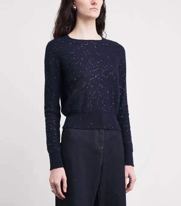Kiton Cashmere Sequin Sweater
