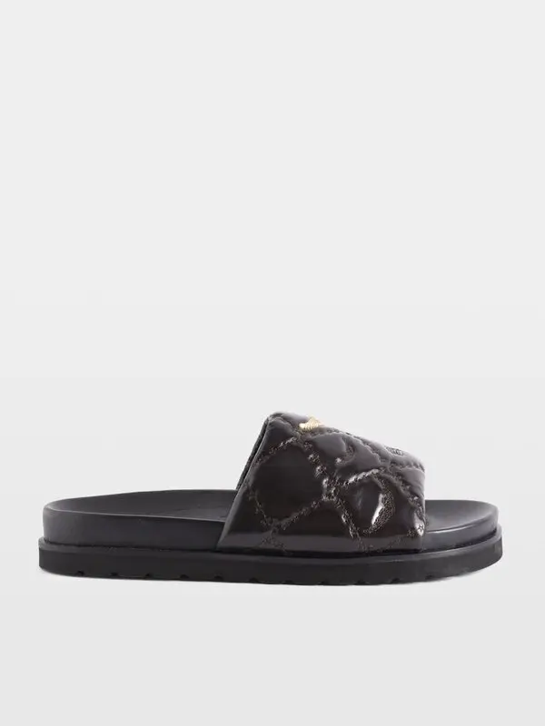 Zadig&Voltaire Teddy Bare Vintage Leather Mules - Brownie