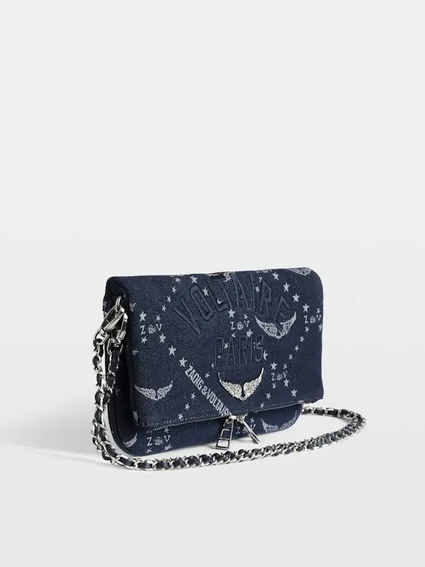 Zadig&Voltaire Rock Monogram Denim Pochette - Silent