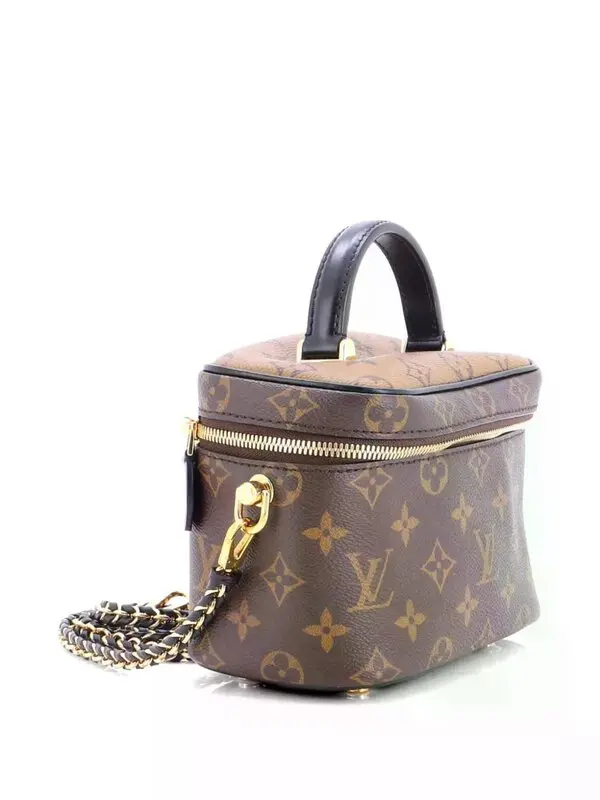 LOUIS VUITTON Vanity Handbag Reverse Monogram Canvas Pm Satchel - Brown