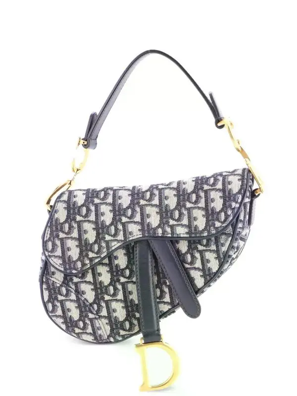 Dior Saddle Handbag Oblique Canvas Mini Shoulder Bag - Blue