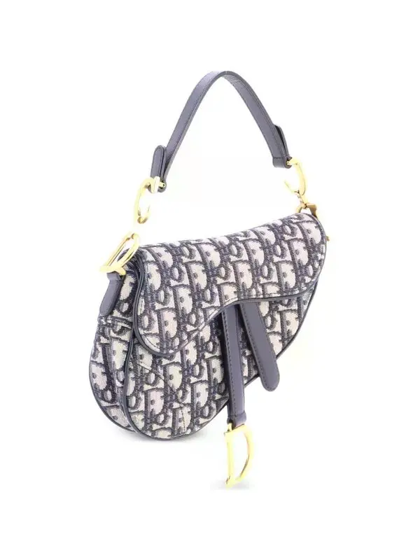 Dior Saddle Handbag Oblique Canvas Mini Shoulder Bag - Blue