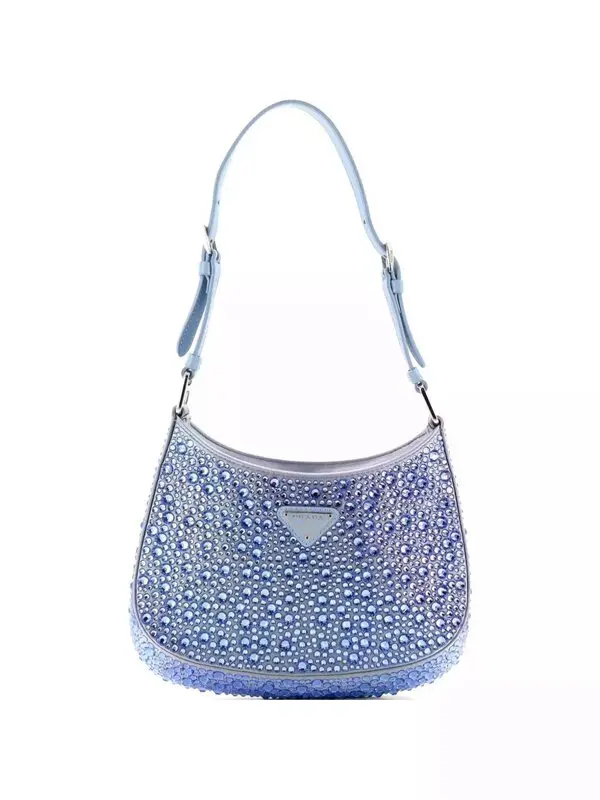 Prada Cleo Shoulder Bag Crystal Embellished Satin