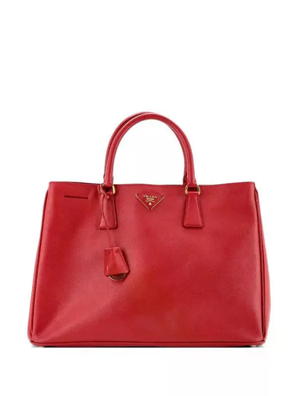 Prada Lux Saffiano Leather Large Tote Bag - Red