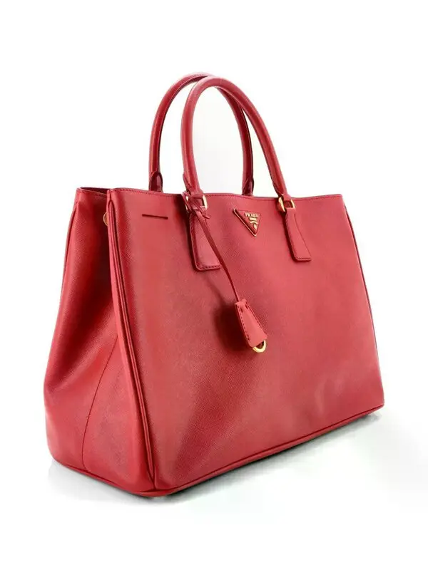 Prada Lux Saffiano Leather Large Tote Bag - Red