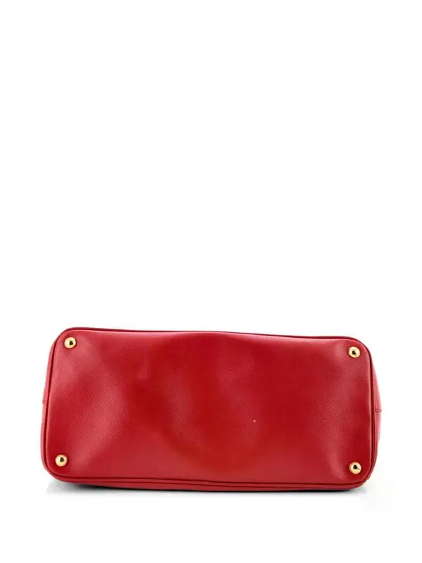 Prada Lux Saffiano Leather Large Tote Bag - Red