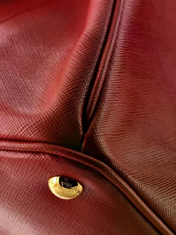Prada Lux Saffiano Leather Large Tote Bag - Red