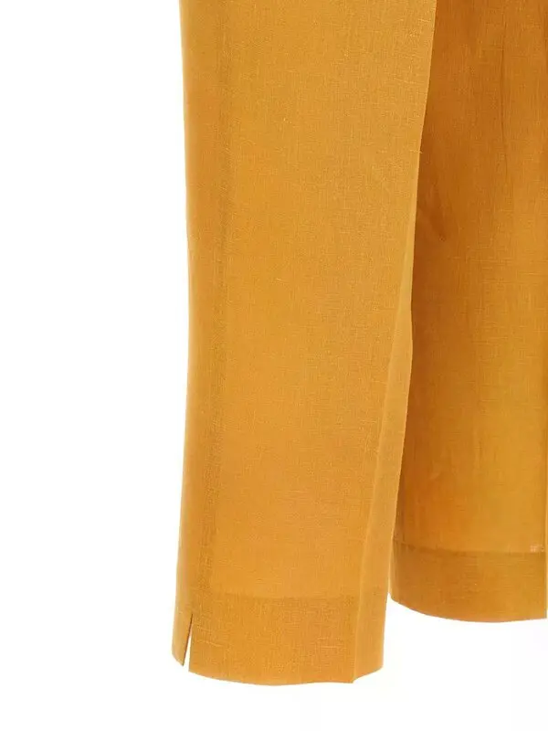 Herno Pleated Linen Trousers