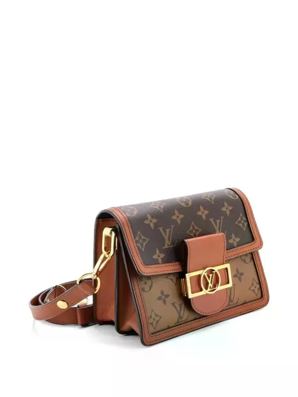 LOUIS VUITTON Dauphine Reverse Monogram Canvas Mini Crossbody Bag - Brown