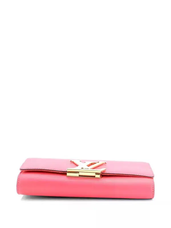LOUIS VUITTON Chain Louise Leather Gm Clutch Bag