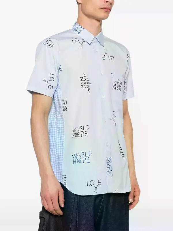 Comme Des Garçons Gingham-panel Shirt