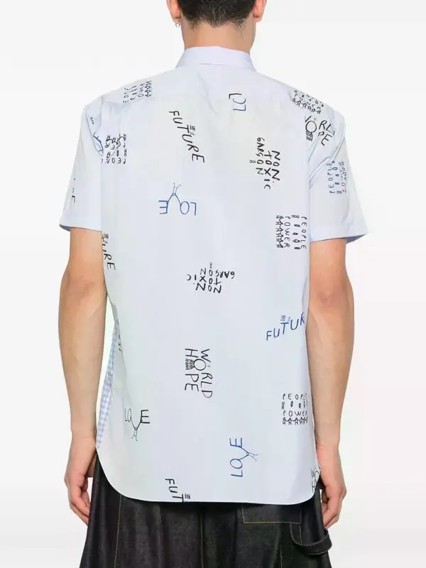 Comme Des Garçons Gingham-panel Shirt