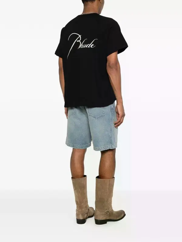 Rhude Reglan-shoulder T-shirt - Black
