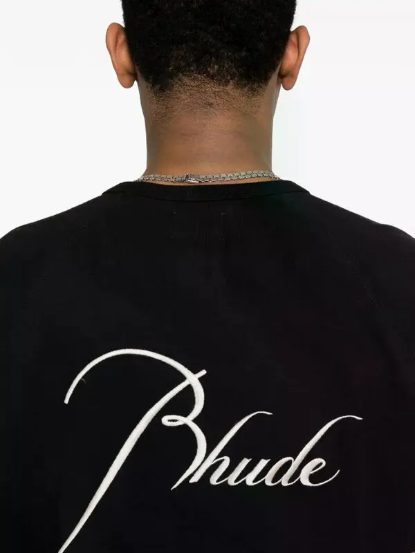 Rhude Reglan-shoulder T-shirt - Black