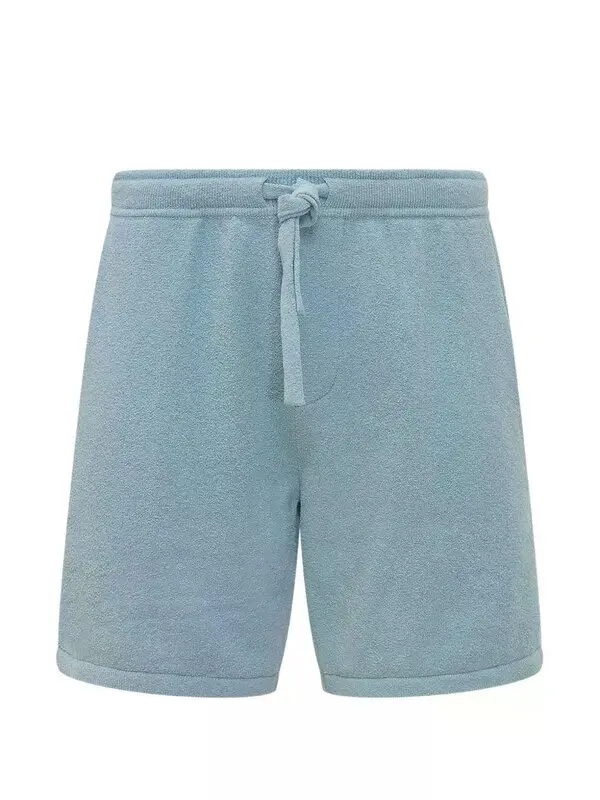 Dolce & Gabbana Drawstring Cotton Shorts - Blue