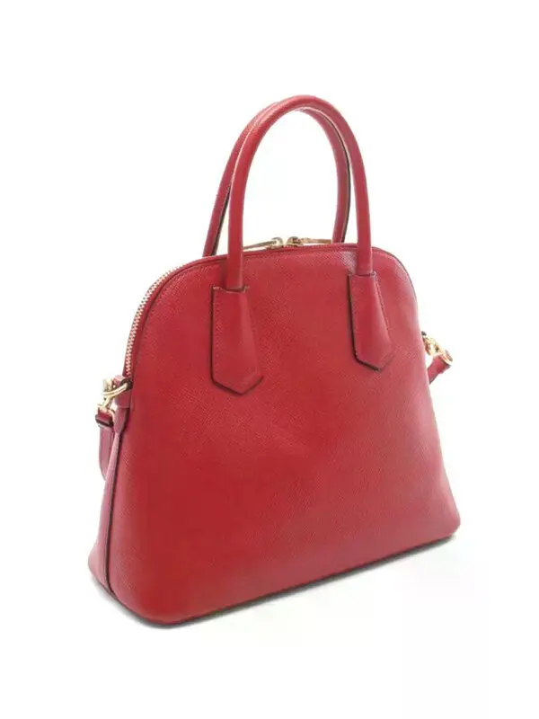 Prada 2000s Saffiano Leather Tote Bag - Red