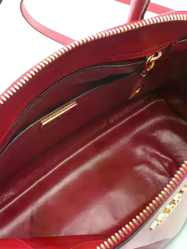 Prada 2000s Saffiano Leather Tote Bag - Red