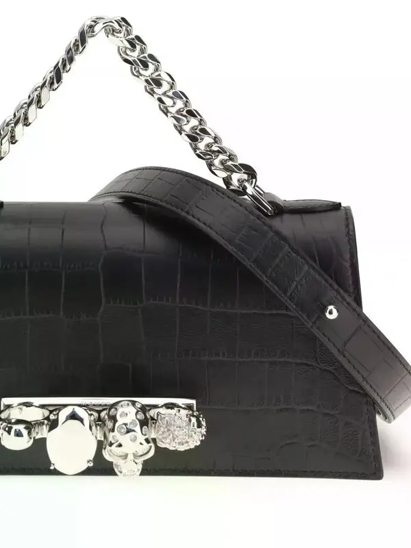 Alexander McQueen Jewelled Mini Shoulder Bag - Black