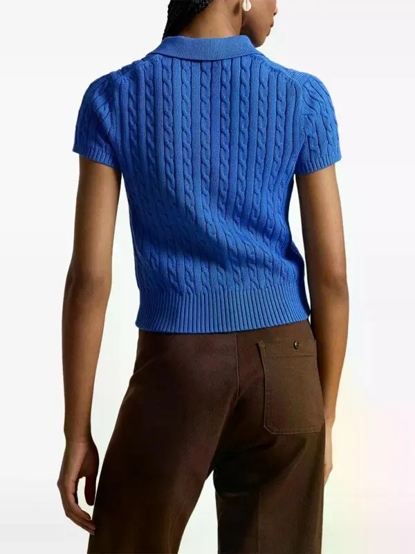 Polo Ralph Lauren Cable-knit Polo Shirt - Blue