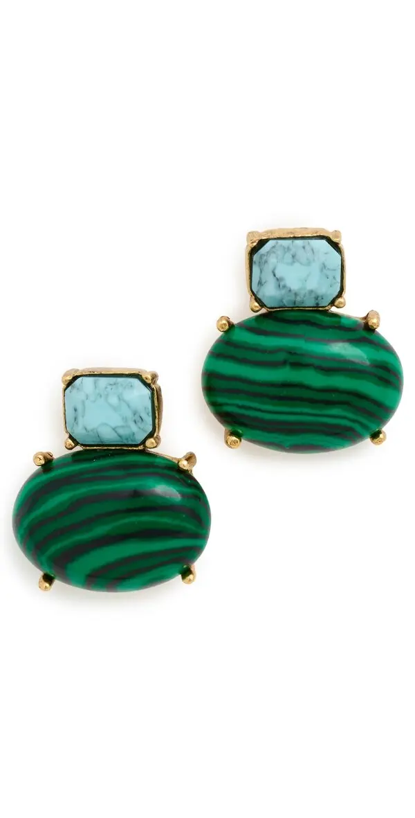 ELIZABETH COLE Grazie Earrings - Turquoise Green