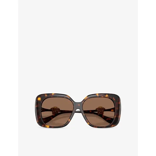 Versace Ve4499u Square-frame Sunglasses - Brown