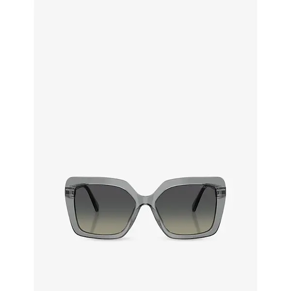 SWAROVSKI Sk6049 Irregular-frame Acetate Sunglasses - Grey