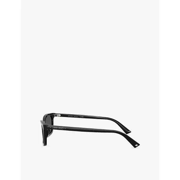 JIMMY CHOO Pillow-frame Acetate Sunglasses - Black