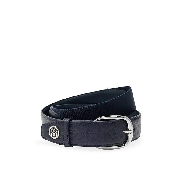 G/fore Circle Webbed Leather Belt - Twilight