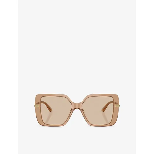 JIMMY CHOO Jc5048ju Square-frame Acetate Sunglasses - Brown