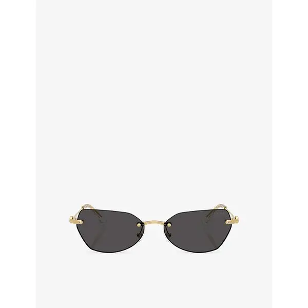 SWAROVSKI Sk7038 Irregular-frame Metal Sunglasses - Gold