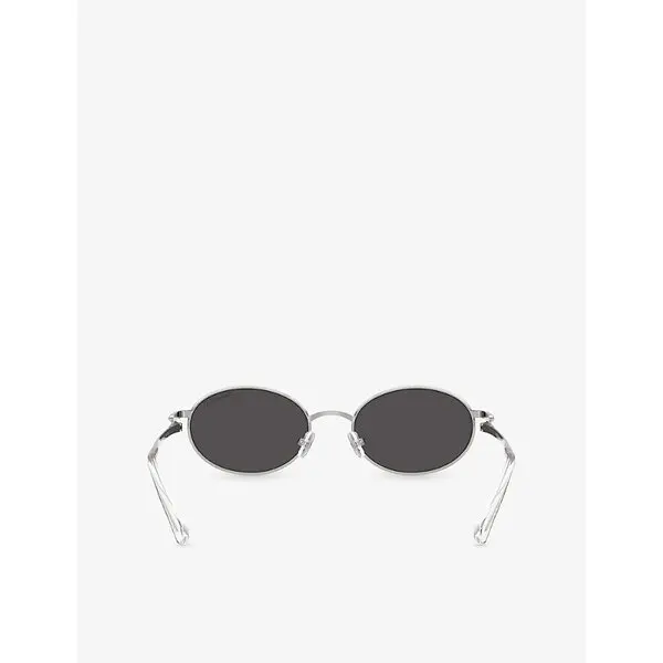 SWAROVSKI Sk7033 Oval-frame Metal Sunglasses - Silver