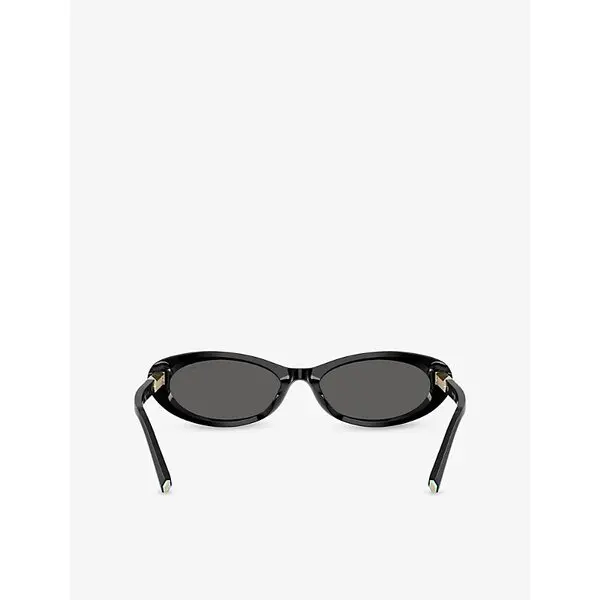 Tiffany & Co. Oval-frame Acetate Sunglasses - Black