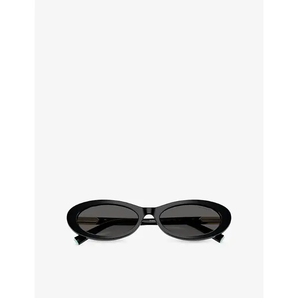 Tiffany & Co. Oval-frame Acetate Sunglasses - Black