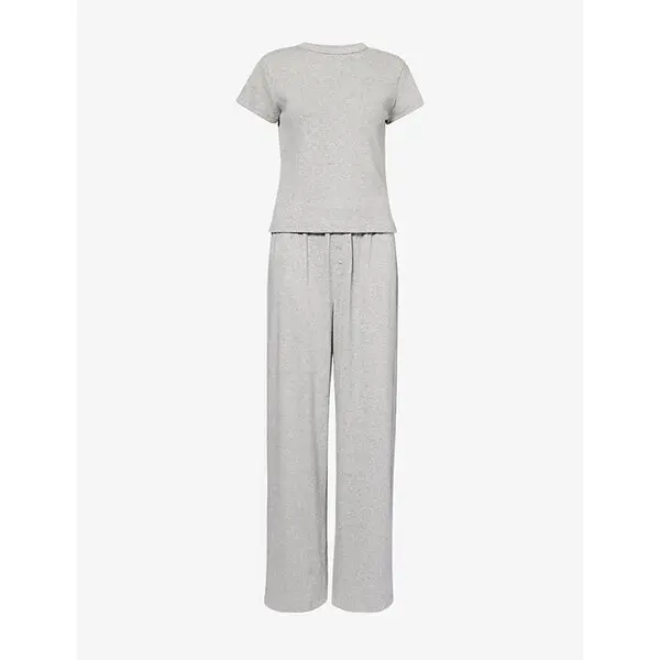 TREATS Embroidered Logo Knit Set - Grey Marl