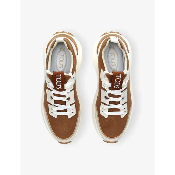 TOD'S Sportiva 81l Stretch-knit Trainers - Camel/comb