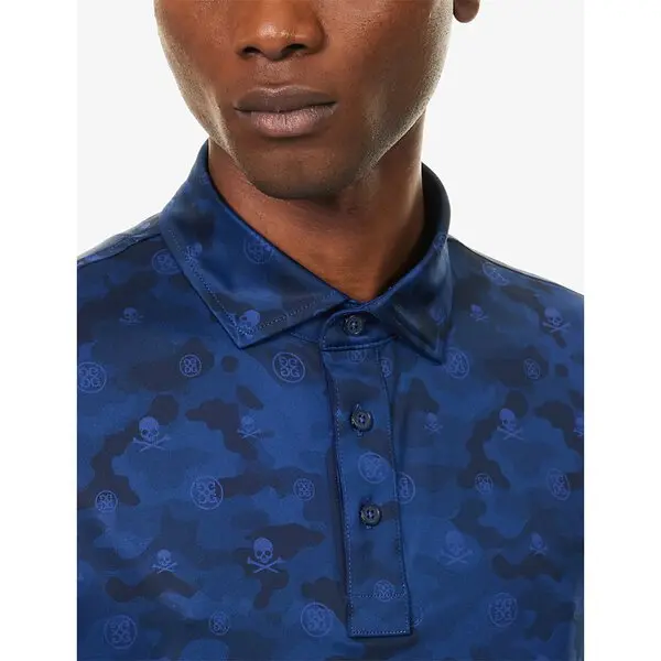 G/fore Camo Icon-print Jersey Polo Top