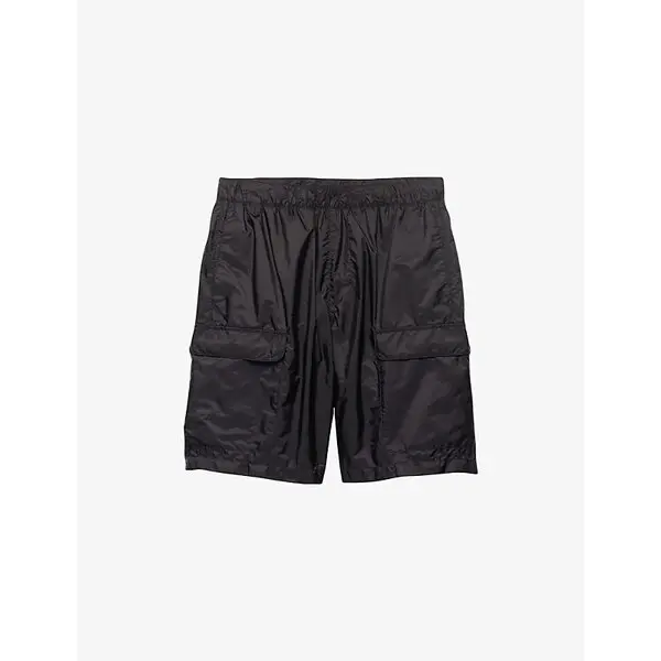 Prada Re-nylon Patch-pocket Swim Shorts - Black
