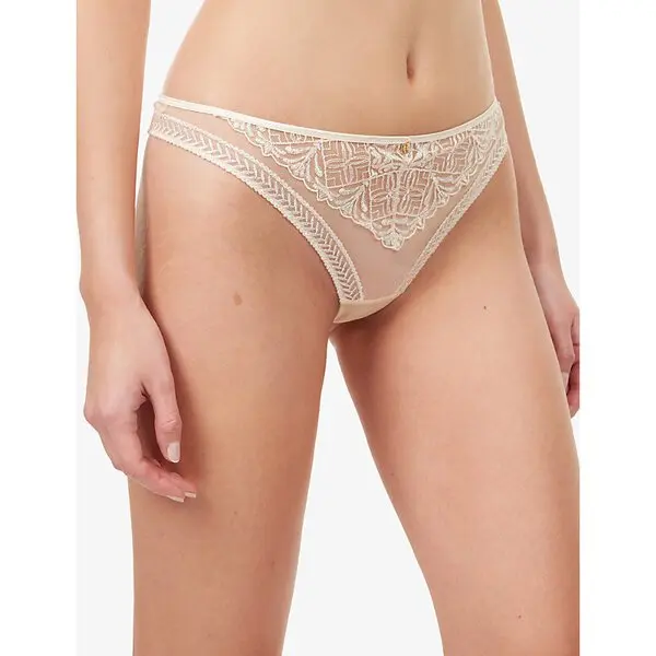 AUBADE Icon Calypso Stretch-woven Tanga Briefs - Dune