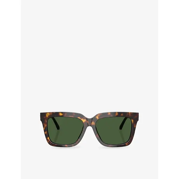 Versace Ve4498 Square-frame Acetate Sunglasses - Brown